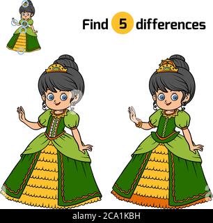 Princess Crown Find The Differences Stock Vector Image & Art - Alamy