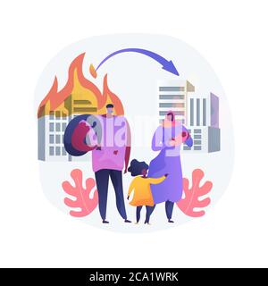 Forced migration abstract concept vector illustration Stock Vector ...