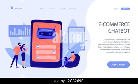 Chatbot customer serviceconcept landing page Stock Vector Image & Art ...