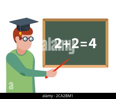 Math tutor isolated cartoon vector illustration Stock Vector Image ...