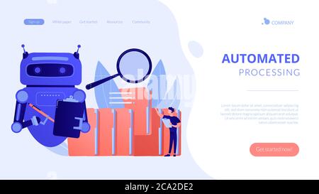Robotic process automation concept landing page Stock Vector Image ...