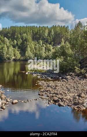 An ancient non-active volcano 2 billion years old. You can see the vent ...