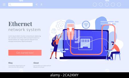 Ethernet connection concept landing page Stock Vector Image & Art - Alamy