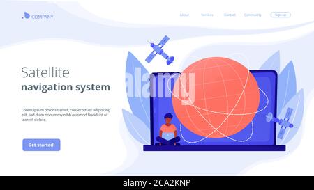 Landing wireframe. Internet web page ui template menu navigation video gallery and footer ...