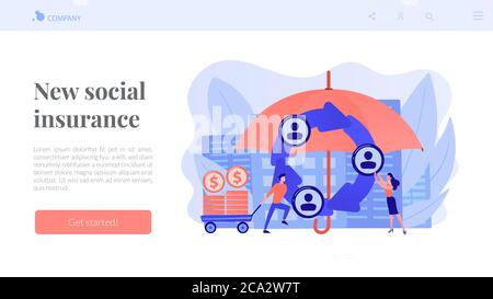 Peer-to-Peer insurance concept landing page Stock Vector Image & Art ...