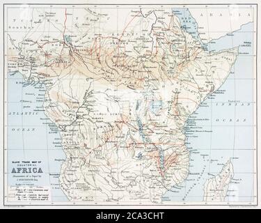 Old Map Showing Trade Routes Stock Photo - Alamy