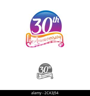 Template Logo 30 Years Anniversary Vector Illustration Stock Vector ...
