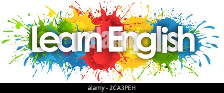 English word in splash’s background Stock Photo - Alamy