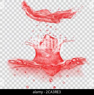 falling red cubes. abstract vector background Stock Vector Image & Art ...