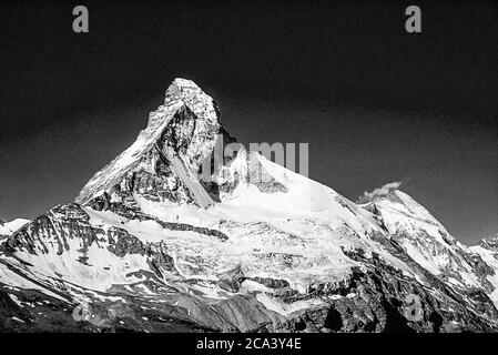 This is the famous Matterhorn mountain with the prominent Hoernli Ridge ...
