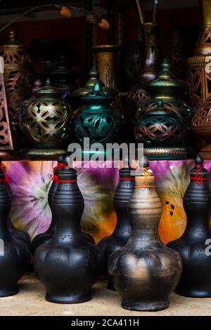 Traditional Malay hand made Clay pottery arts for water storage ...