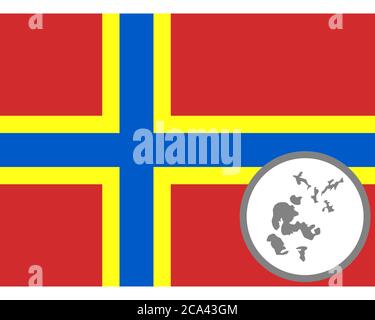 map and banner of the orkney islands Stock Photo - Alamy
