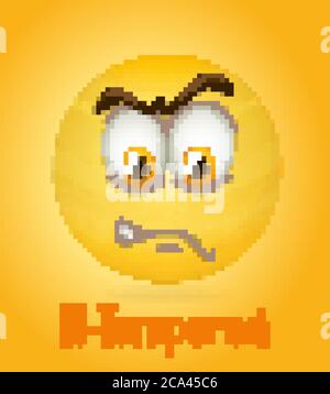 Outraged emoji, illustration, vector on a white background Stock Vector ...