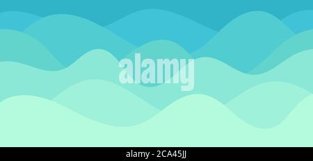Fluid water wave overlap layer design pattern background. vector ...