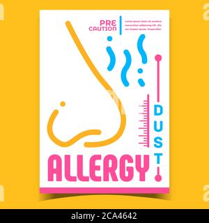 Allergy treatment brochure template layout. Allergic disease prevention ...