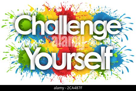 Challenge in splash’s background Stock Photo - Alamy