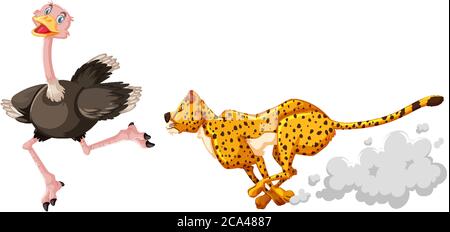 Scene with lion hunting zebra in the green field illustration Stock ...