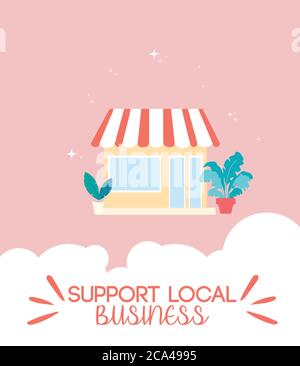 support local businesses and their sales vector illustration design ...