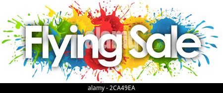 Flash sale in splash’s background Stock Photo - Alamy