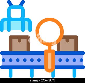 manufacturing defect search icon vector outline illustration Stock ...