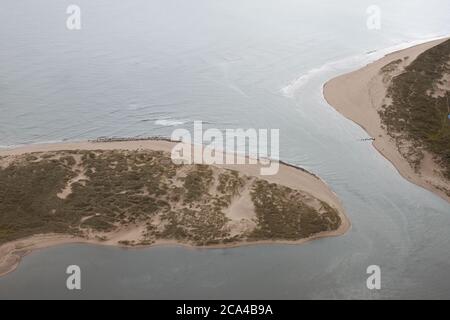 The Ythan Estuary of the River Ythan at Newburgh beach in Aberdeenshire ...