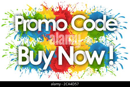 Promo in splash’s background Stock Photo - Alamy