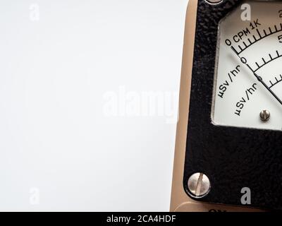 Count per minute scale for radiation contamination and microSIevert per ...