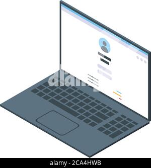 Authentication code icon, isometric style Stock Vector Image & Art - Alamy