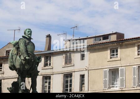 Statue of Jean Guiton in the city of La Rochelle Stock Photo - Alamy