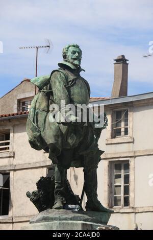 Statue of Jean Guiton in the city of La Rochelle Stock Photo - Alamy