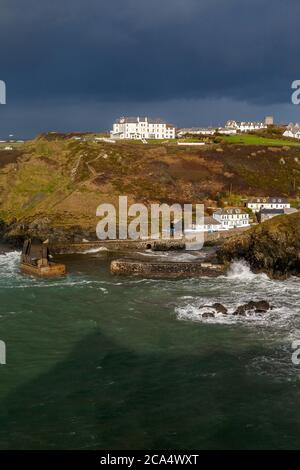 Mullion Harbour and Surrounding Coast; Cornwall; UK Stock Photo - Alamy