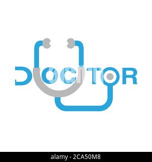 Doctor stethoscope logo design for health care with creative idea ...