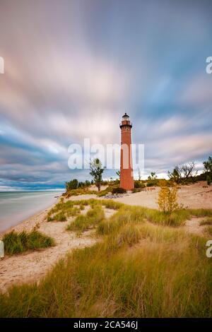 Little Sable Point Lighthouse in dunes, built in 1867 Stock Photo - Alamy