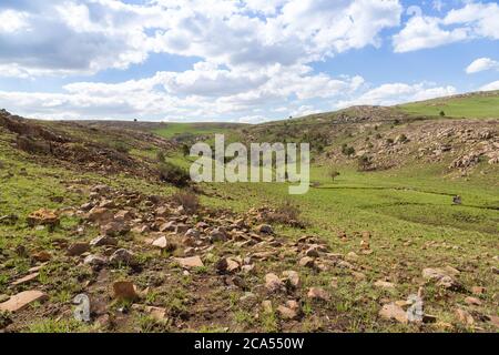 Landscape on the eastern side of Platberg, close to Harrismith ...