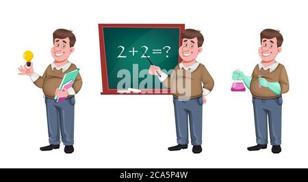 teachers day math teacher white background minimalist vector ...