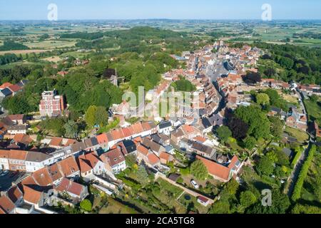 France Nord Cassel village overlooking plain of maritime Flanders on ...
