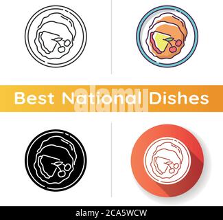 Pancakes with syrup flat design long shadow glyph icon. Traditional ...