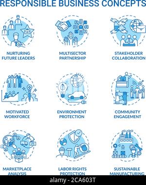 Motivated workforce turquoise concept icon. Employee encouragement ...