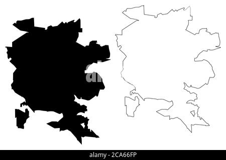 Londrina City (Federative Republic of Brazil, Parana State) map vector ...