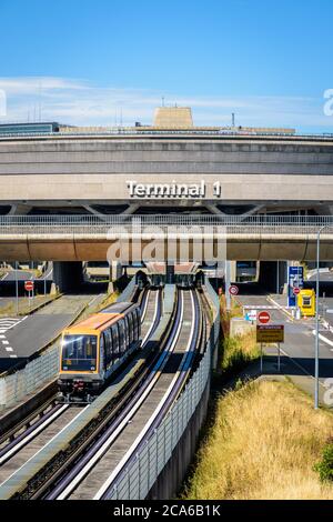 CDGVAL shuttle train, Roissy Charles de Gaulle international airport ...