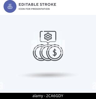 Budget icon vector, filled flat sign, solid pictogram isolated on white ...