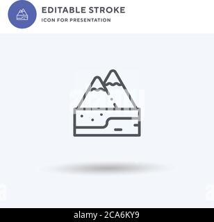 Alps icon vector, filled flat sign, solid pictogram isolated on white ...