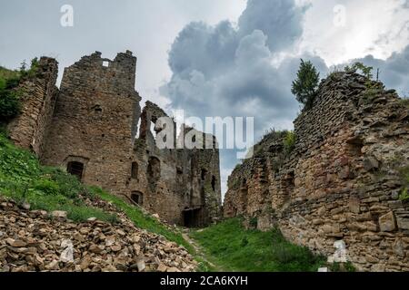 Ruins of the medieval Zborov (Makovica) Castle in Eastern Slovakia ...