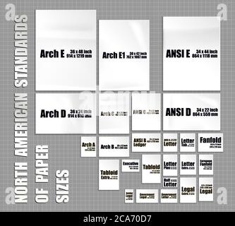 Size of format C paper sheets Stock Vector Image & Art - Alamy