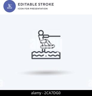 Hydrofoil icon vector, filled flat sign, solid pictogram isolated on ...