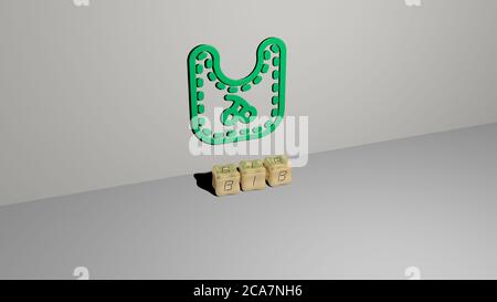 Isolated Baby Bib. 3D Illustration Stock Photo - Alamy