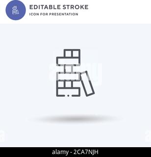 Jenga icon vector, filled flat sign, solid pictogram isolated on white, logo illustration. Jenga ...