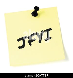 Just for your information initialism JFYI black marker written acronym ...