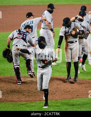 BALTIMORE, MD - AUGUST 19: Baltimore Orioles relief pitcher Miguel ...