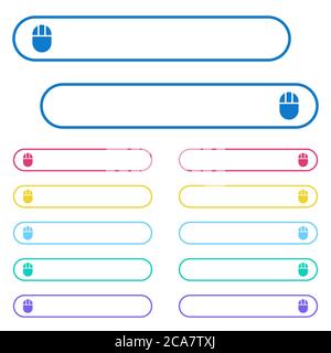 Mouse buttons click icons. Left and right click, isolated vector Stock ...